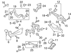 2005-2019 Volkswagen Trailing Arm 1K0-505-223-K | vwpartscente