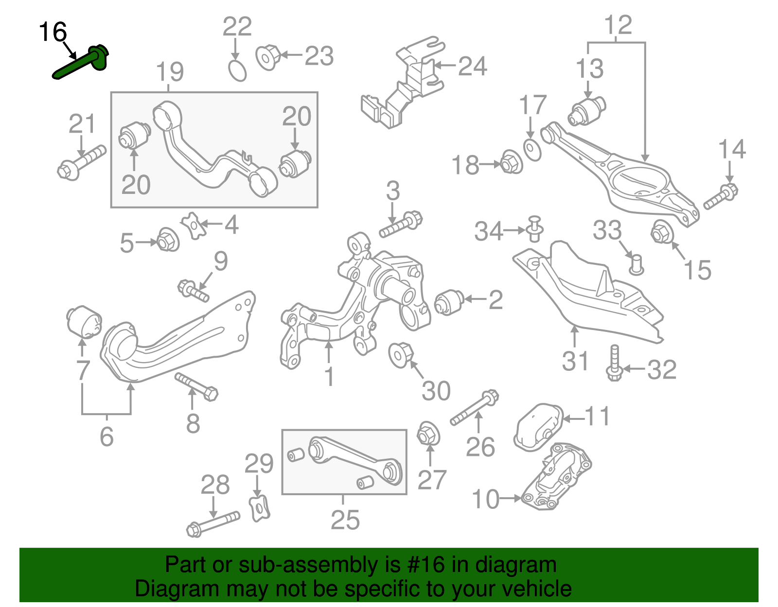 2005-2025 Volkswagen Lower Control Arm Adjust Bolt WHT-000-228 | VW ...