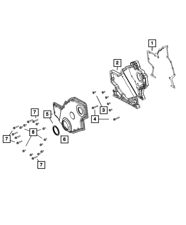 68533281AA - Timing Case Cover 2021-2022 Ram | Mopar Wholesale Parts