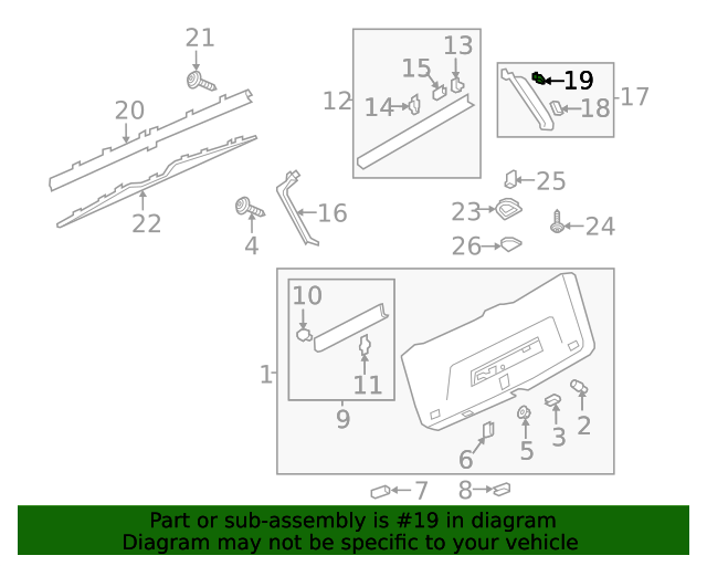 8P0-863-453 - Side Gate Trim Buffer 2006-2024 Audi | Audi OEM Parts