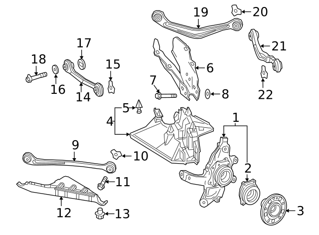 002-990-46-20 - Lateral Arm Adjust Bolt 2015-2023 Mercedes-Benz ...