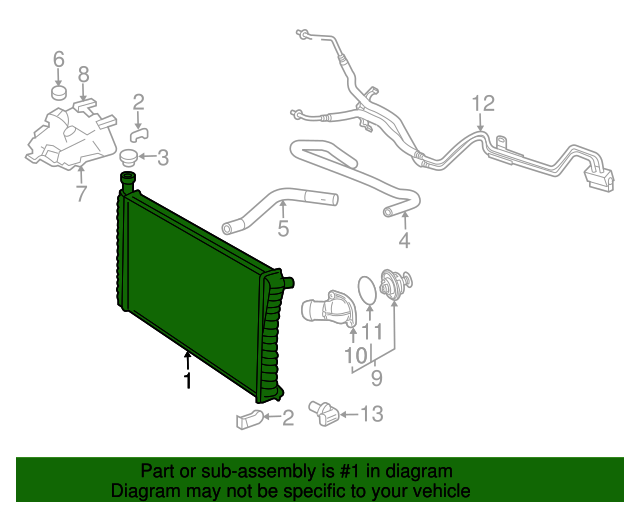 2010-2020 GM Radiator 84462085 | GM Parts Center