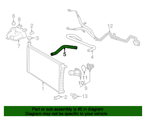 2004-2020 GM Radiator Outlet Hose 15135283 GM | GMPartsDirect.com