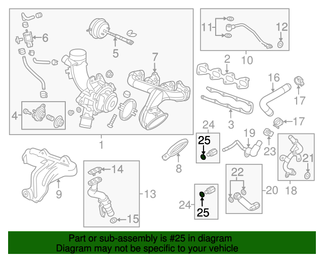 2011-2021 GM Turbocharger Coolant Pipe Seal 25198928 GM | GMPartsDirect.com