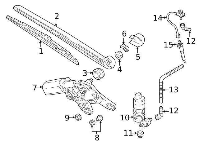 80A-955-425 - Audi Q5 Rear Wiper Blade 2018-2024 Audi | Audi Parts Store