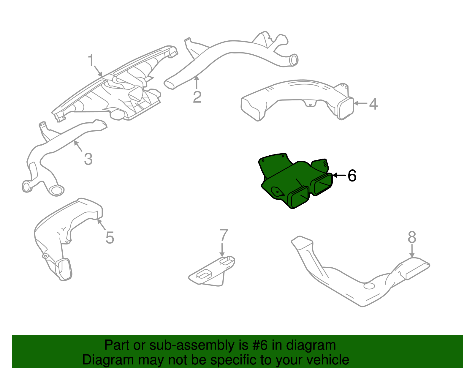 2013-2017 Nissan LEAF Center Duct 27860-9RA0A | Team Nissan Inc.
