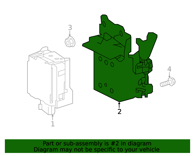 28452-5RA1B - Cruise Control Distance Sensor Bracket 2018-2019 Nissan ...