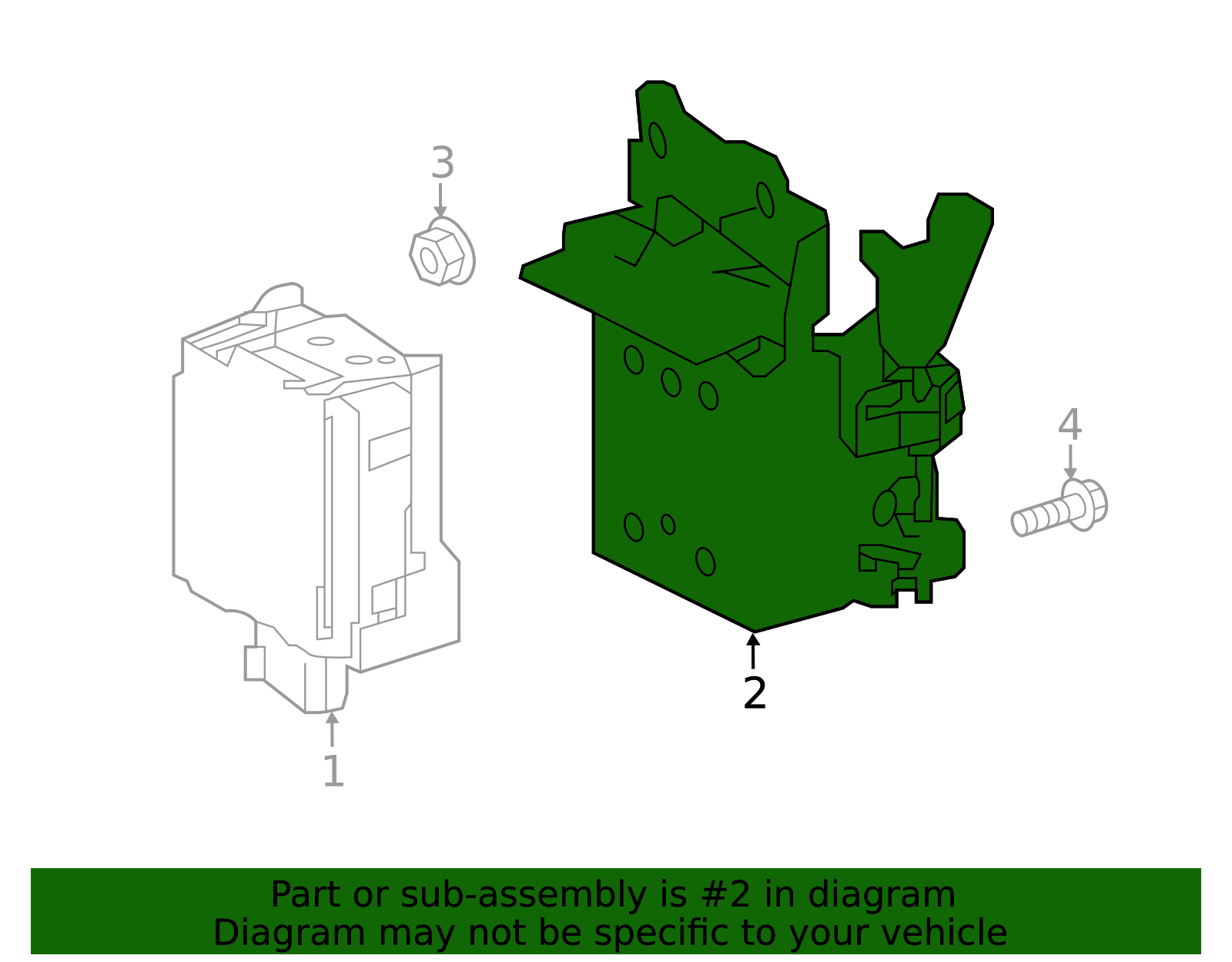 2018-2019 Nissan Kicks Mount Bracket 28452-5RA1B | QuirkParts