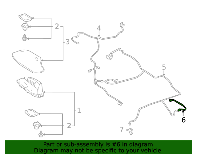 2020-2023 Toyota Highlander Antenna Cable 86101-0EB90 | Toyota Parts Center