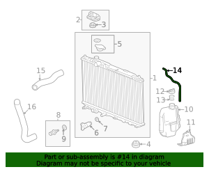 19107-66V-A00 - Reservoir Hose 2023-2024 Honda Civic | Honda Parts Online