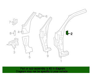 61168-06010 - Hinge Pillar Bracket - 1999-2023 Toyota | OEM Genuine ...