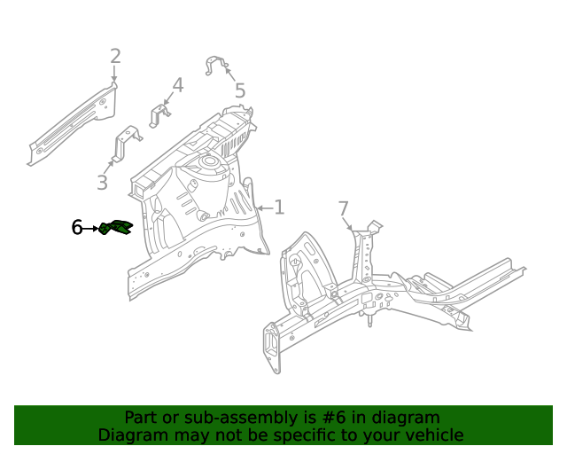 2020-2022 Hyundai Venue Fender Mtg Bkt 64577-K2000 | OEM Parts Online