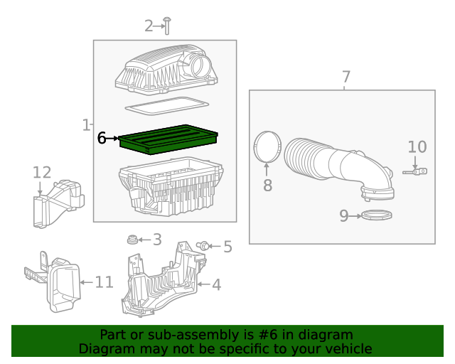 2019-2020 Ram 1500 Air Filter 68386779AA | TascaParts.com