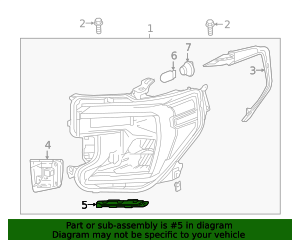 2019-2022 GMC Sierra 1500 Front Passenger Side Bumper Fascia Headlamp ...