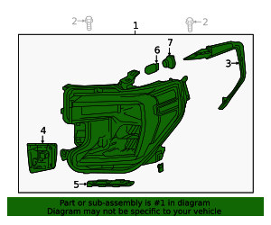 2019-2022 GMC Headlamp (Replaces Part Number 84989879) 85535168 GM ...