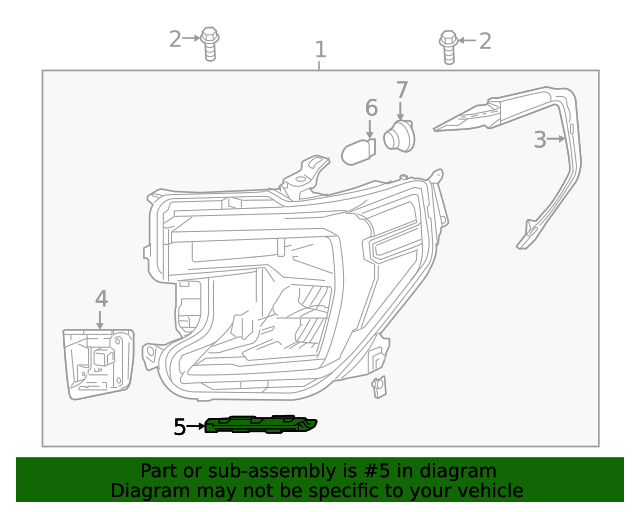 2019-2022 GMC Sierra 1500 Front Passenger Side Bumper Fascia Headlamp ...