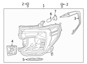 84237674 GM Front Driver Side Bumper Fascia Headlamp Opening Bracket ...