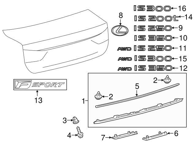 2002-2020 Lexus Molding Assembly Grommet 90189-06197 | LexusOfKendall