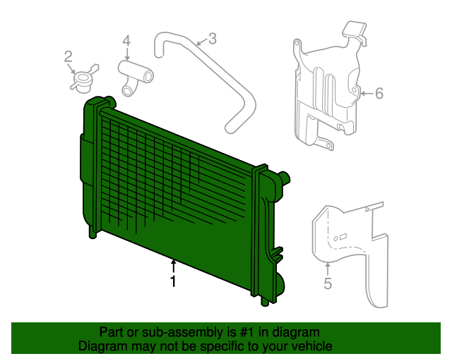 2001 Dodge Dakota Radiator 68048953AC | TascaParts.com