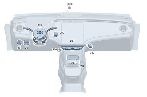 Switch in Instrument Panel and Center Console for 2023 Mercedes-Benz ...