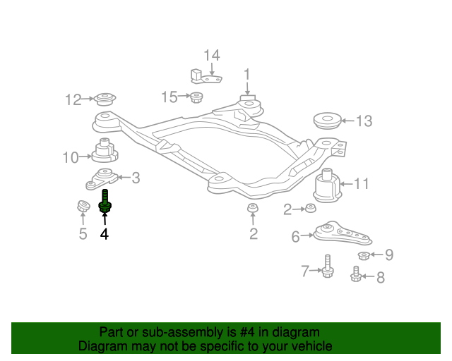 90080-11459 - Rear Brace Bolt - 1996-2004 Toyota | OEM Genuine Toyota Parts