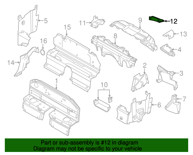 420-825-715 - Heat Shield 2008-2015 Audi R8 | Audi OEM Parts