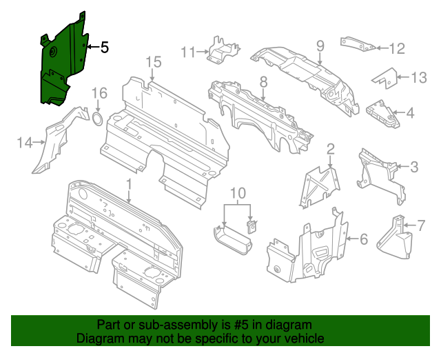 420-825-733-A - Lower Shield 2008-2015 Audi R8 | Audi OEM Parts