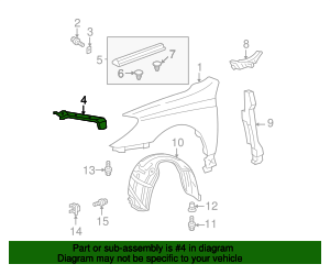 53846-AA030 - Fender Brace 2004-2008 Toyota Solara | Group 1 Auto Parts