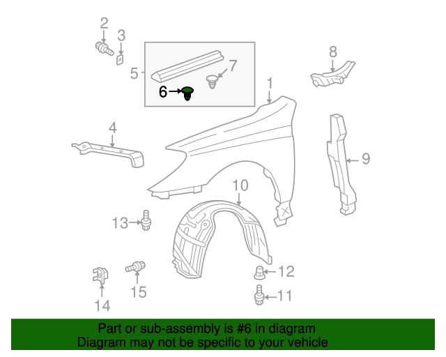 67867-0C010 - Weatherstrip Retainer - 2000-2013 Toyota | Nucar Toyota ...