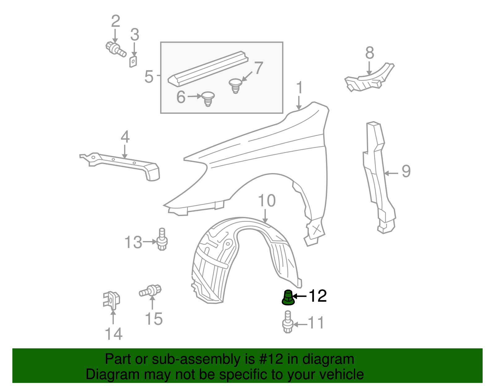 1998-2025 Toyota Protector Grommet 90189-06211 | Toyota Parts Center