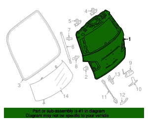 246-740-01-01 - Lift Gate 2015-2017 Mercedes-Benz | Mercedes-Benz USA Parts