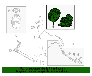 Genuine OEM Power Steering Pump Part# LR077466 Fits 2013-2015 Land ...