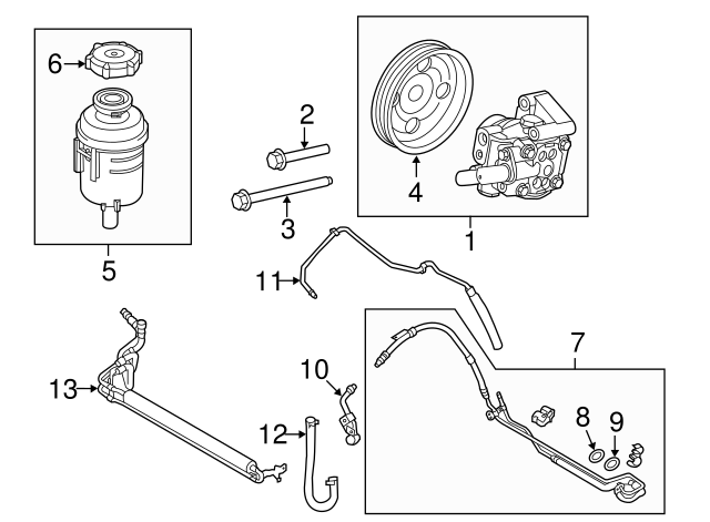 2013-2015 Land Rover LR2 Power Steering Pump LR077466 | Land Rover ...