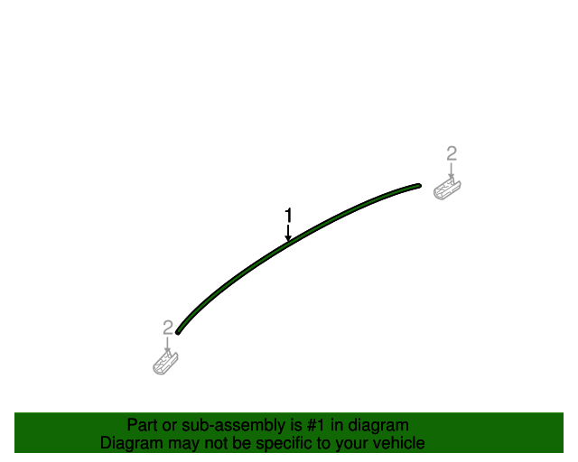 2007-2012 Nissan Versa Drip Molding - Passenger Side (RH) 73852-ED000 ...