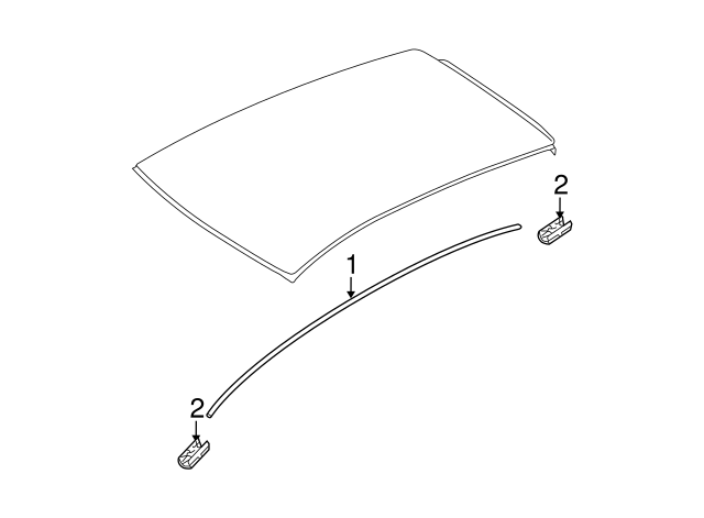 73852-ED000 - Drip Molding 2007-2012 Nissan Versa | Nissan Parts ...