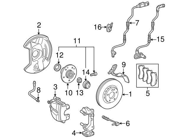 1998-2004 Mercedes-Benz Wear Indicator Harness 202-540-06-34-64 | MB ...