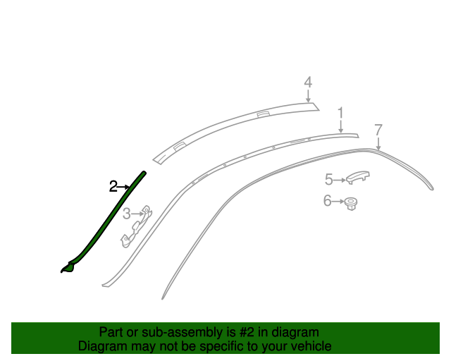 212-690-09-82-9999 - Drip Molding 2010-2016 Mercedes-Benz | Mercedes ...