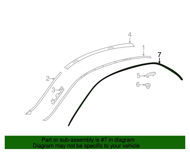 2011-2016 Mercedes-Benz Trim Molding 212-690-15-80 | MB OEM Parts