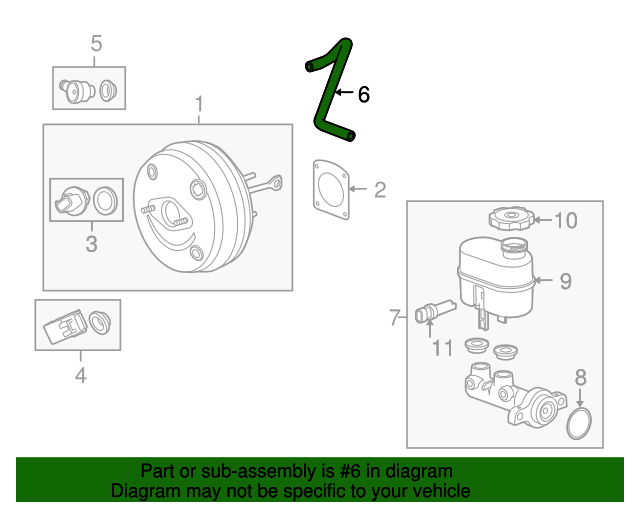 25891352 GM Power Brake Booster Vacuum Hose | GM Parts Store