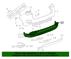 84974328 GM Black Rear Bumper Lower Fascia | GM Parts Store