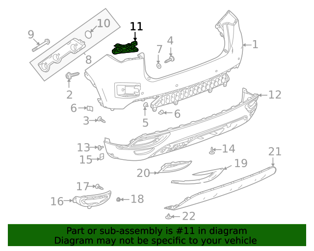2021-2023 Buick Envision Rear Driver Side Bumper Fascia Tail Lamp ...
