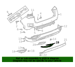 2021-2023 Buick Envision Black Ice Chrome Driver Side Rear Bumper ...