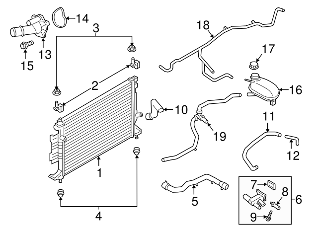 2017-2019 Ford Escape Expansion Tank GV6Z-8A080-B | Blue Springs Ford Parts