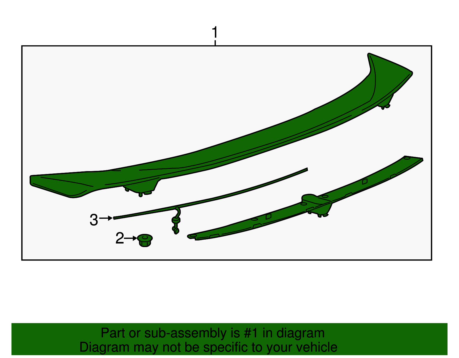 84662944 - Primed Rear Spoiler Assembly with Antenna 2016-2024 ...