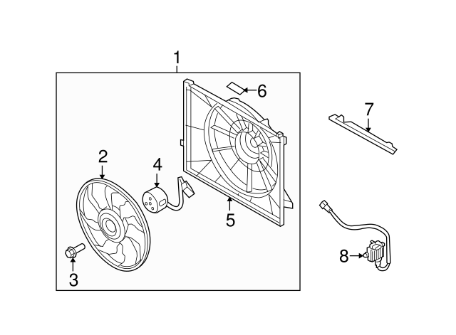 2006-2009 Hyundai Sonata Fan Motor 25386-3K210 | OEM Parts Online