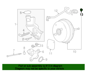 2013-2025 GM Power Brake Booster Check Valve Seal 84559499 GM ...