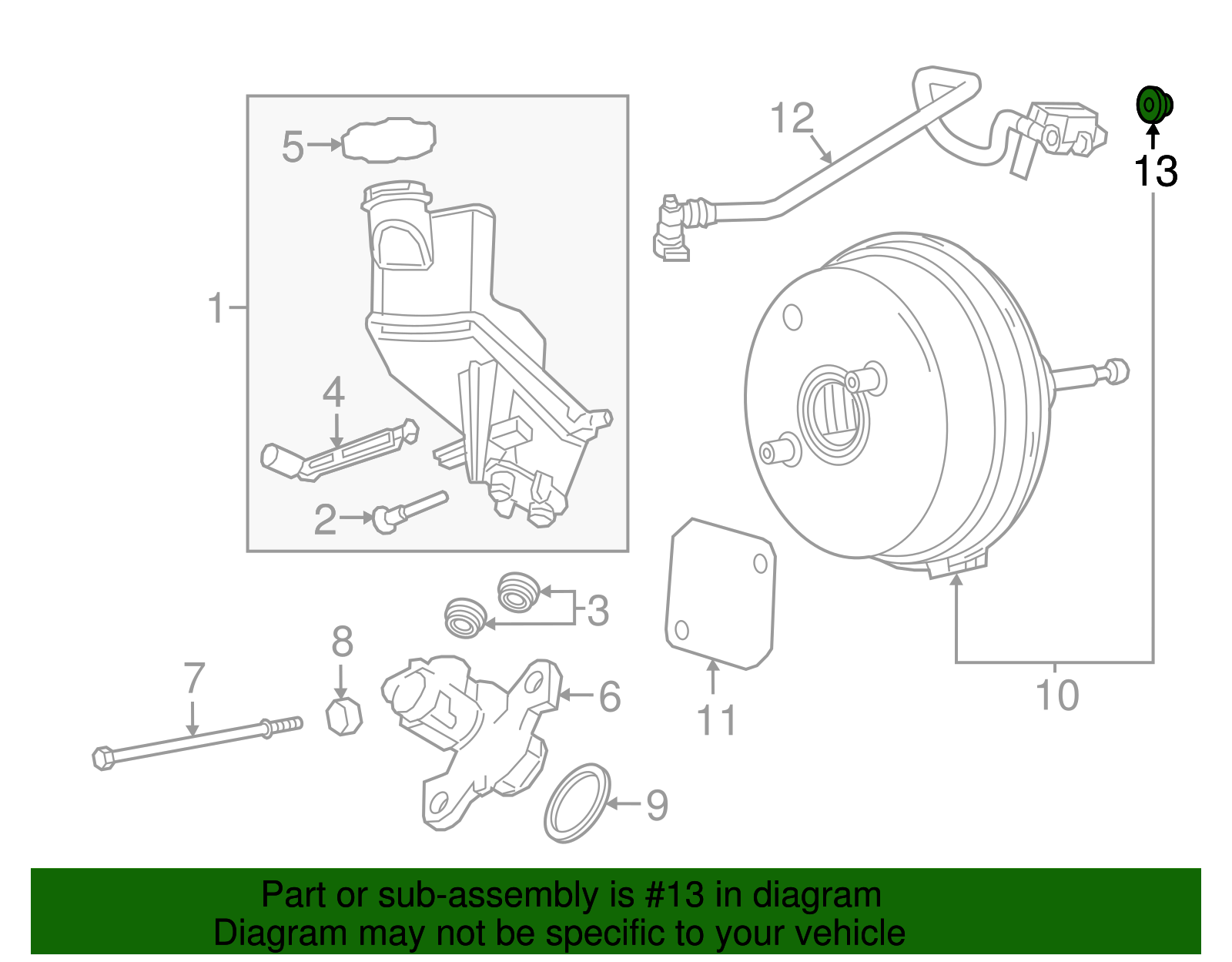 2013-2025 GM Power Brake Booster Check Valve Seal 84559499 GM ...