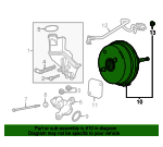 2018-2023 gm Vacuum Power Brake Booster Kit with Gasket, Grommet, Seals ...