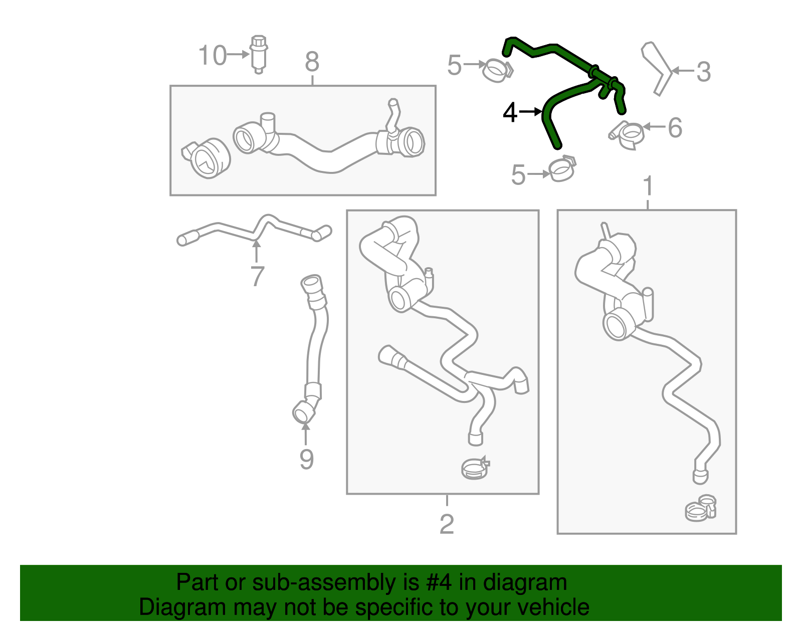 17127576363 - 2008-2014 BMW By-Pass Hose (17-12-7-576-363) | BMW of ...
