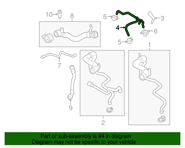 17127576363 - 2008-2014 BMW By-Pass Hose (17-12-7-576-363) | BMW of ...